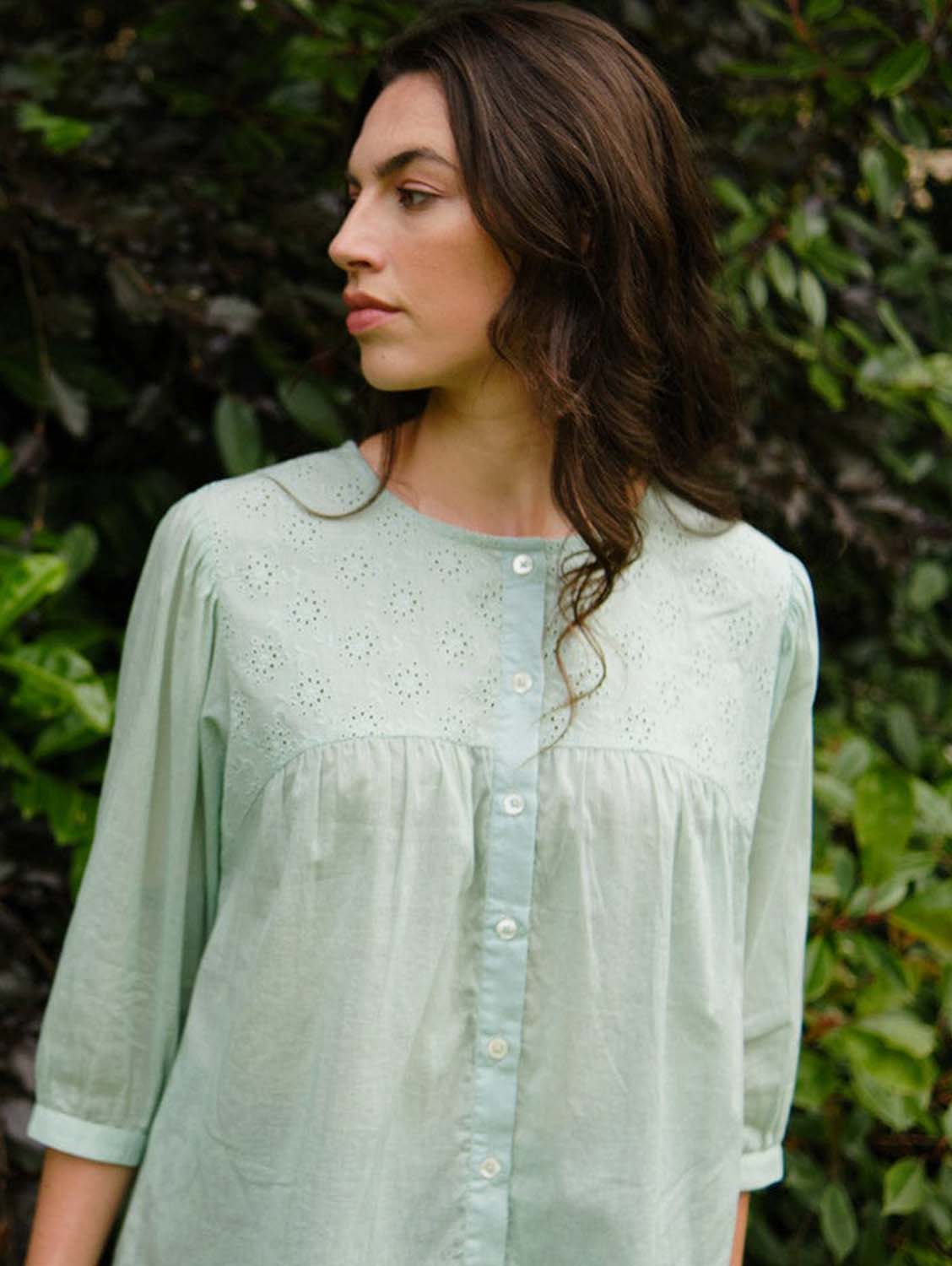 Gilda Cotton Breezy Blouse | Mint – Immaculate Vegan