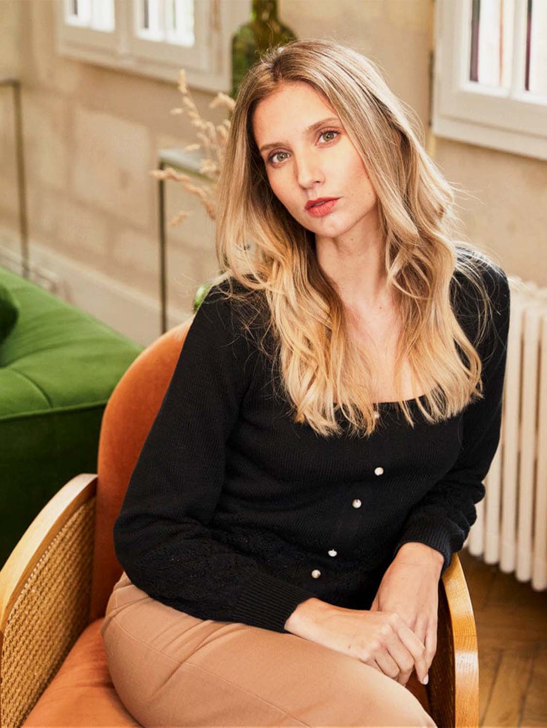 Sakura Organic Cotton Knit Jumper | Black – Immaculate Vegan