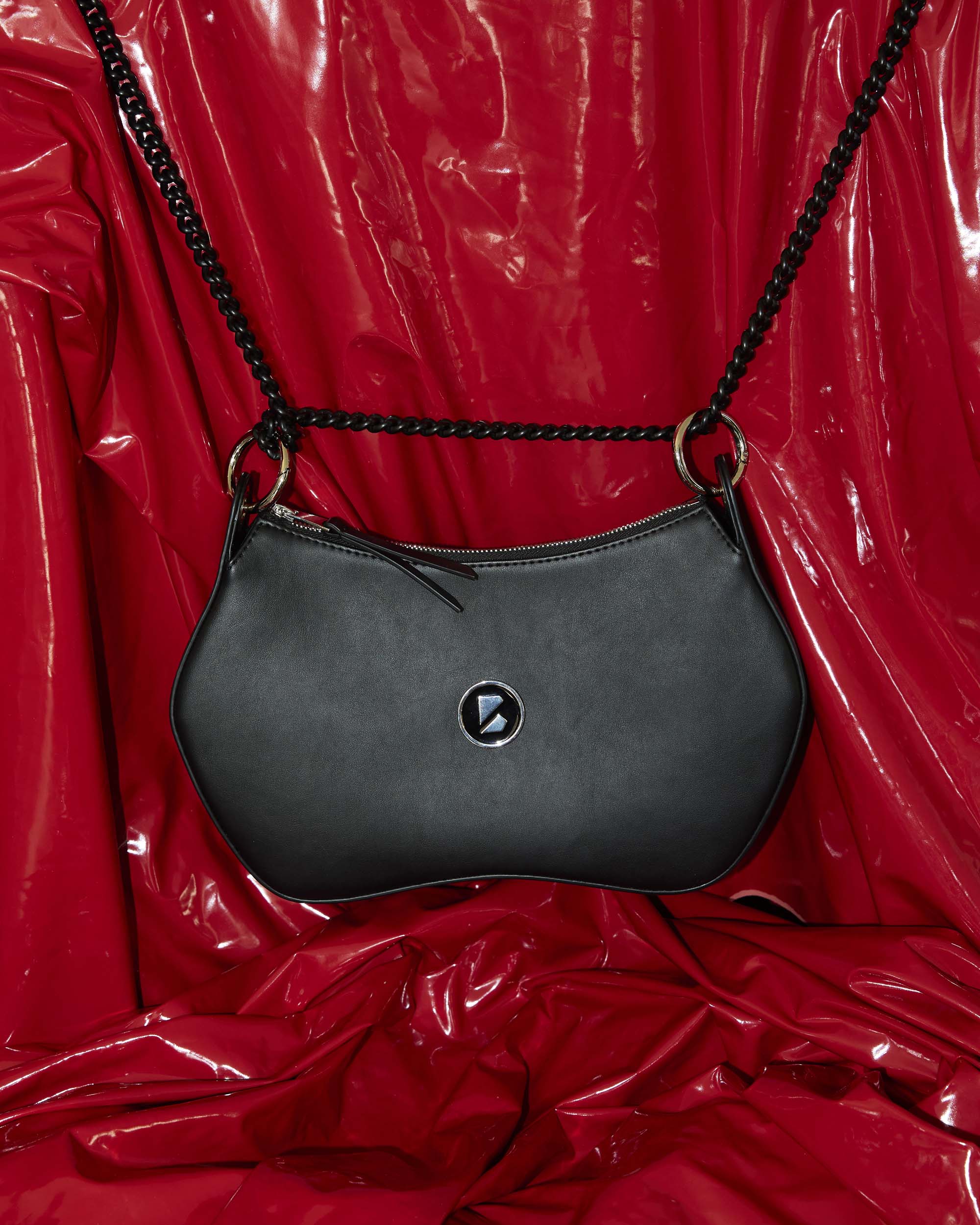 Vamp B-Bag Grape Leather Crossbody | Black – Immaculate Vegan