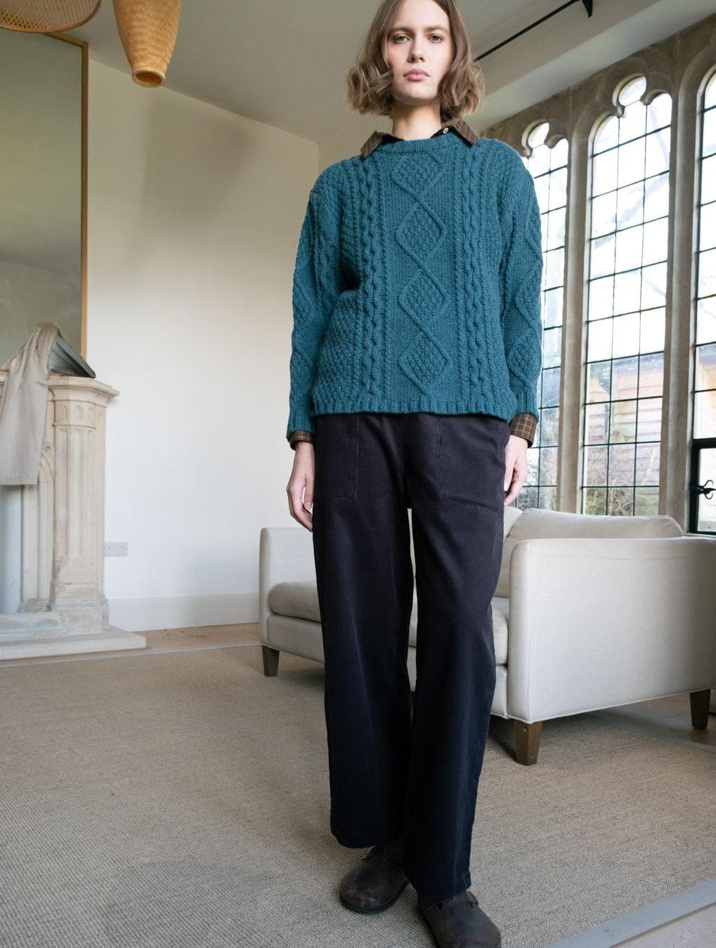 Anna Women's Wide Leg Cotton Corduroy Trousers | Dove Grey – Immaculate ...