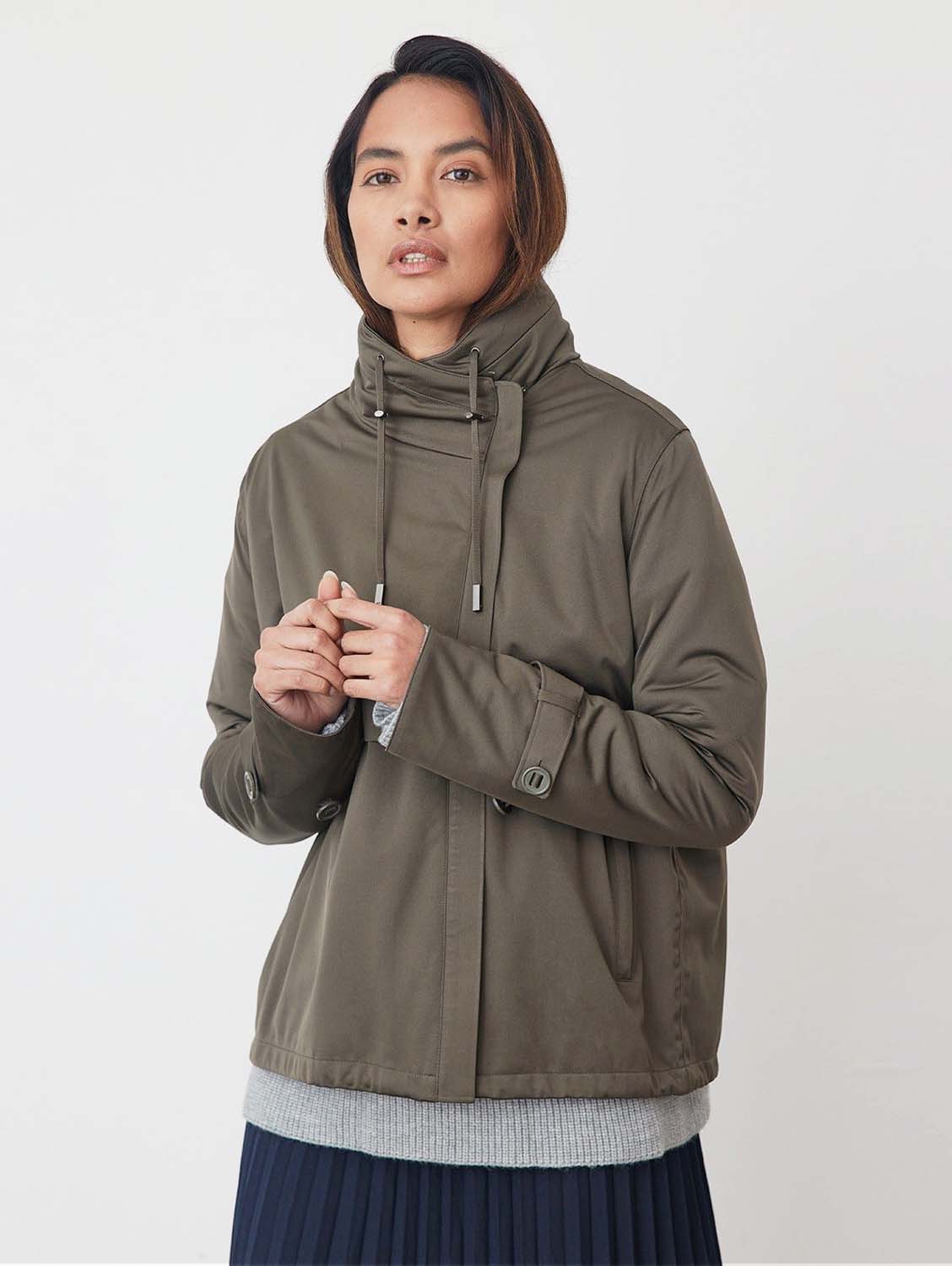 Waterproof City Walker Dark Jacket | Olive – Immaculate Vegan