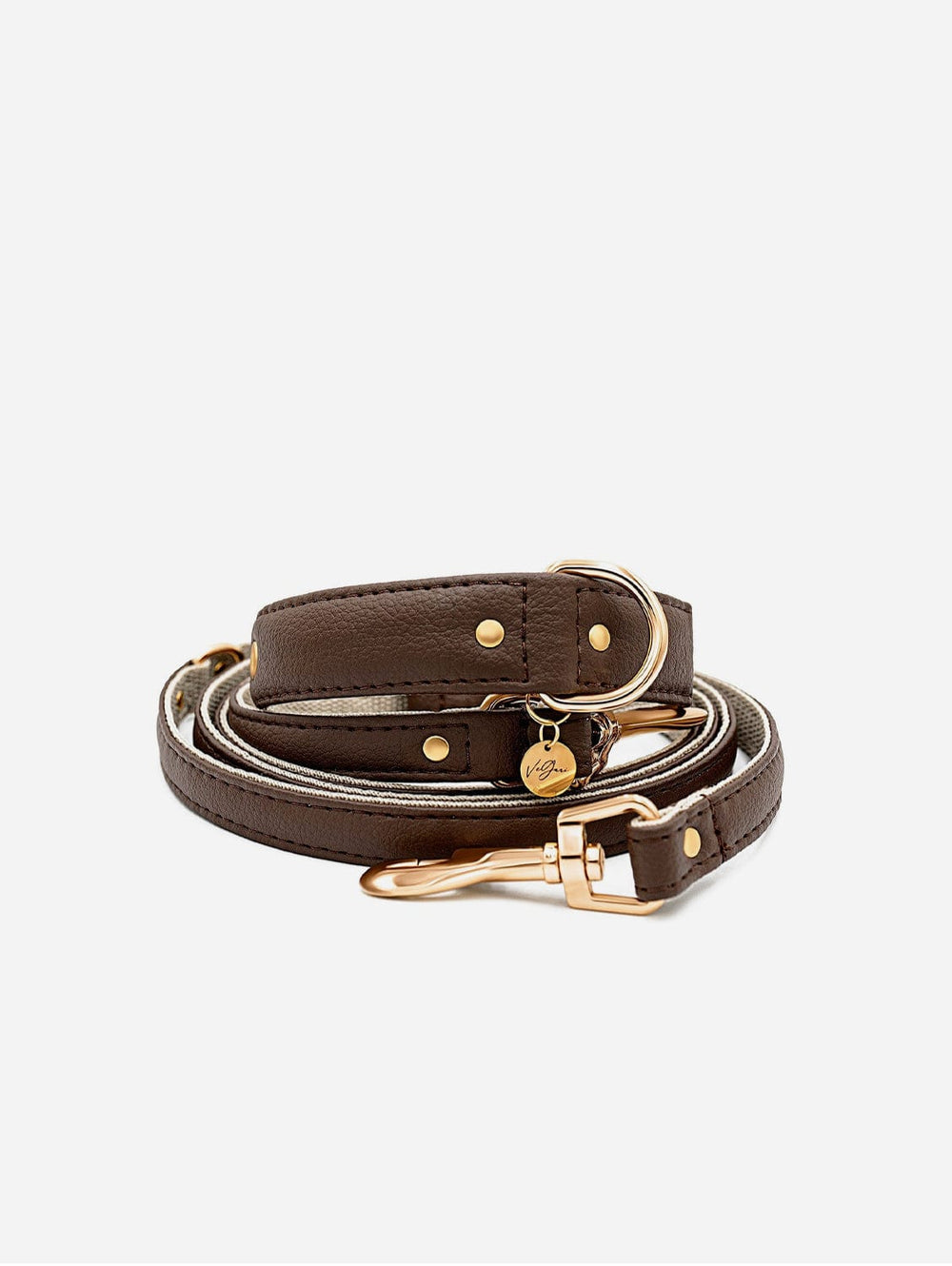 Leather dog collar and leash set store